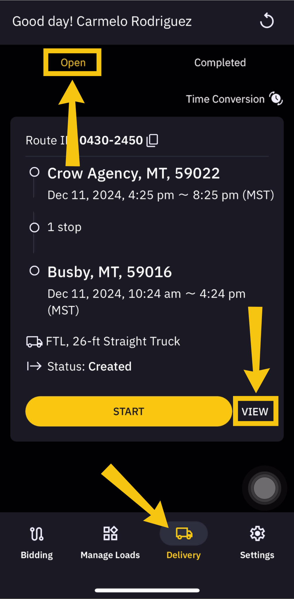 How To Complete A Route | WARP APP – WARP
