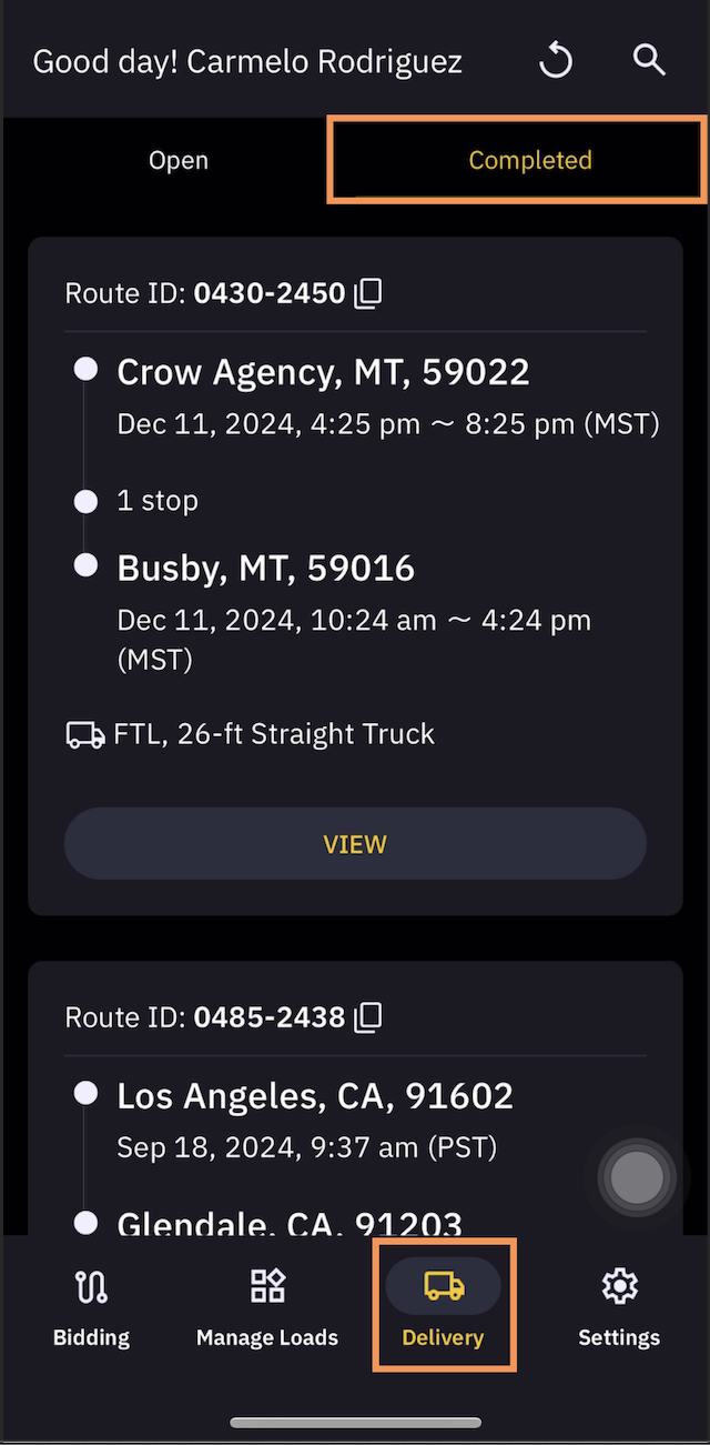 How To Complete A Route | WARP APP – WARP